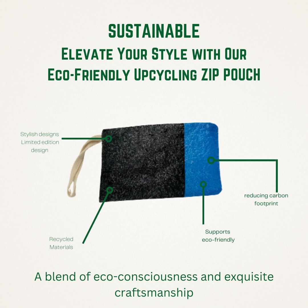 Eco-Friendly Upcycling Zip Pouch - Hara Makers